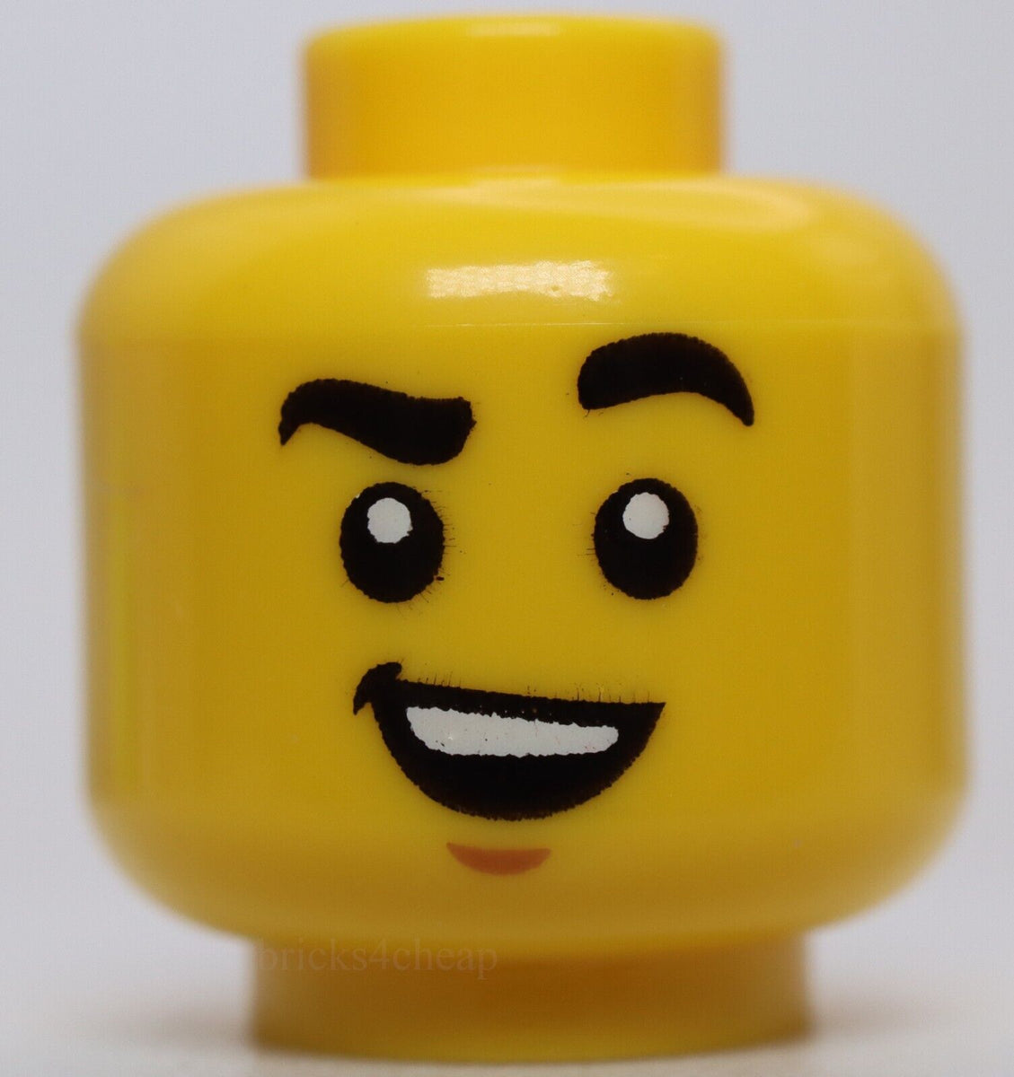 Lego Yellow Head Smile Teeth Chin Dimple Open Mouth Tongue Sweat Drops ...