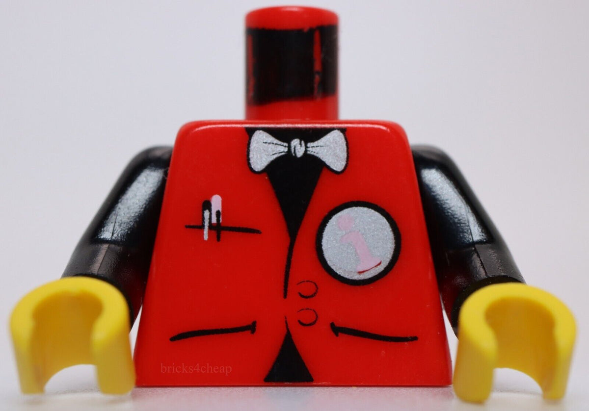 Lego Studios Red Minifig Infomaniac Torso Silver i Logo – Gems In the Attic