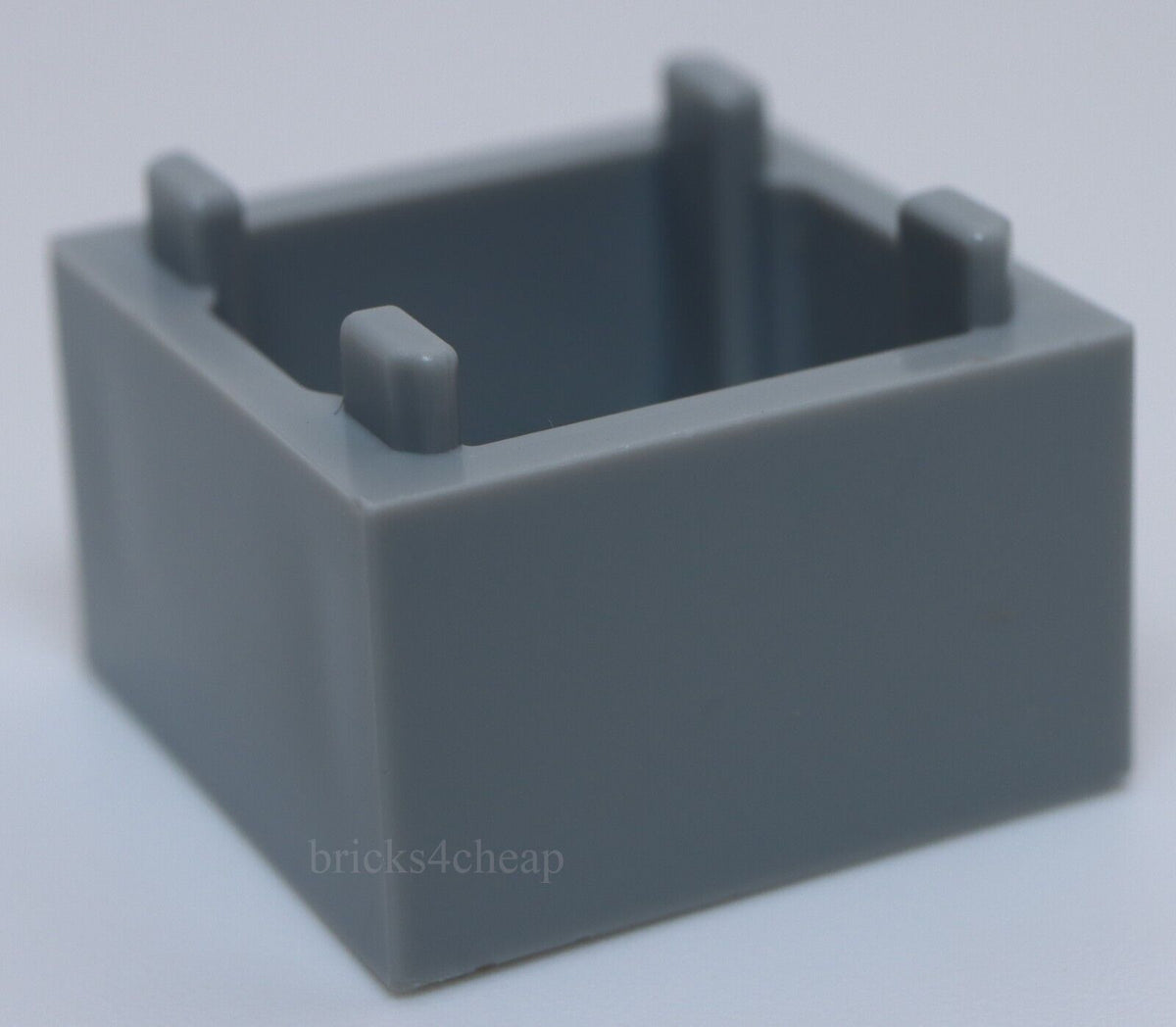 Lego 3x Light Bluish Gray Container Box 2 x 2 x 1 Top Opening Raised I ...