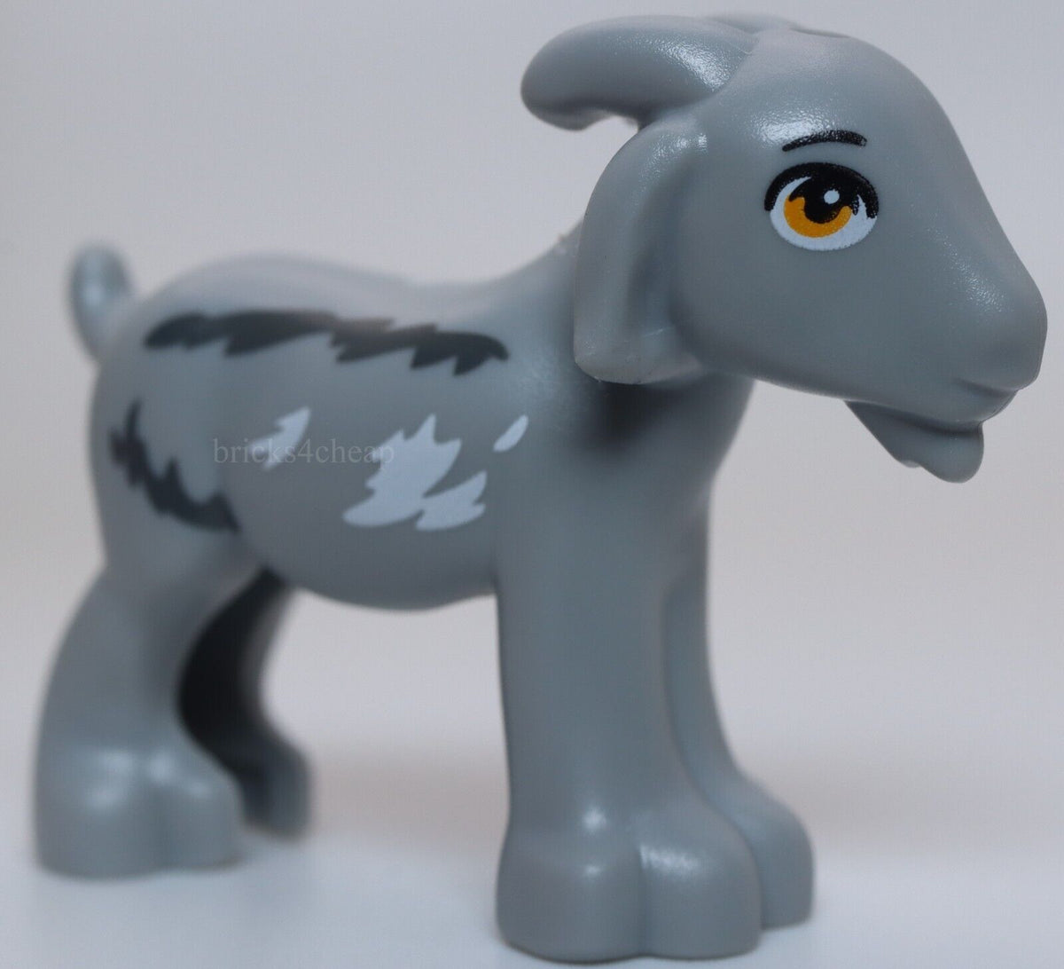 Lego Goat Friends with Bright Light Orange Eyes Black Eyebrows Fur Pat ...