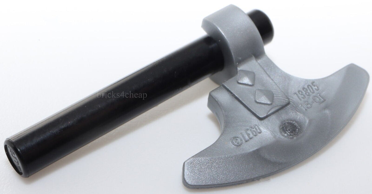 Lego Flat Silver Minifig Weapon Axe Head Clip on with 3L Bar – Gems In ...