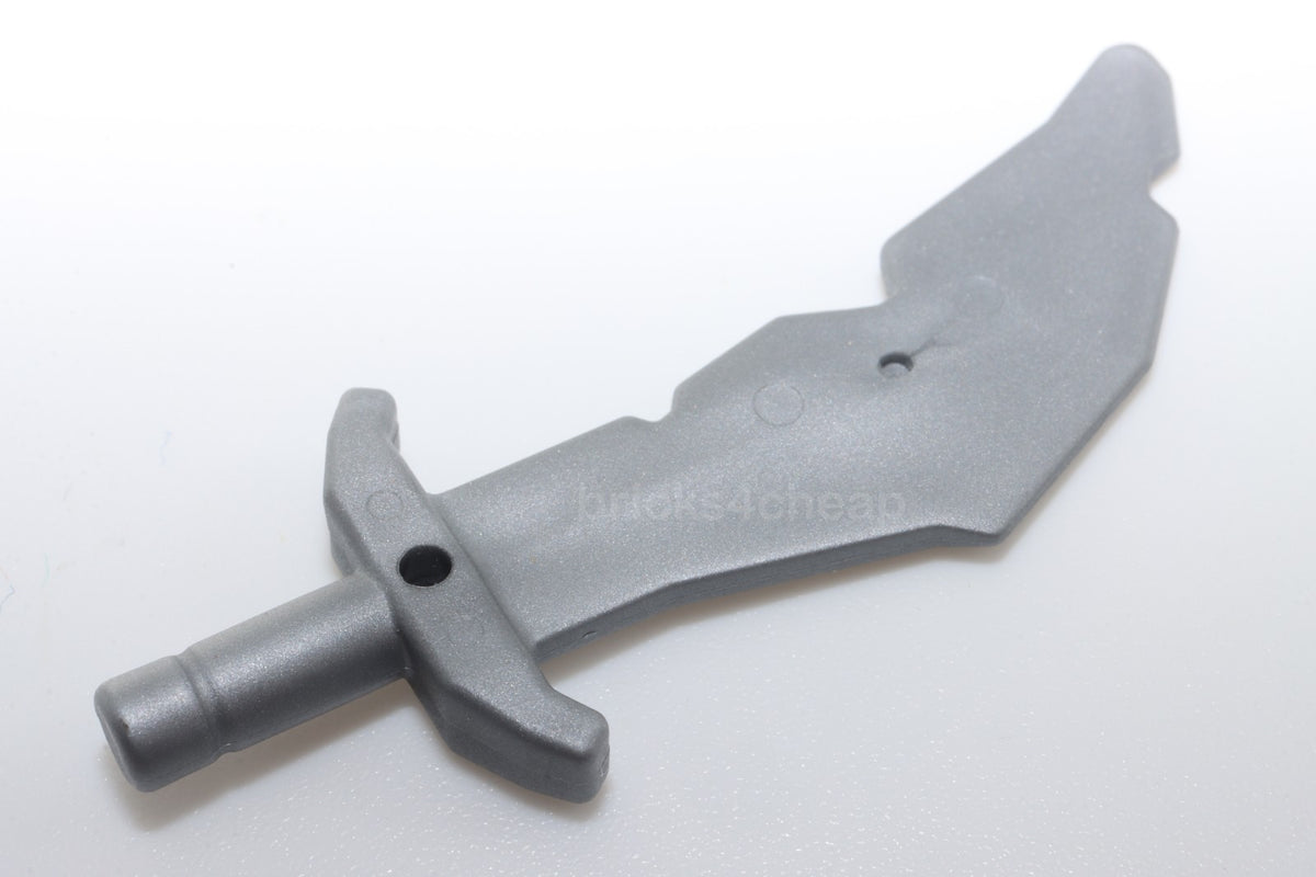 Lego 4x Flat Silver Minifigure Weapon Sword Scimitar with Nicks – Gems ...