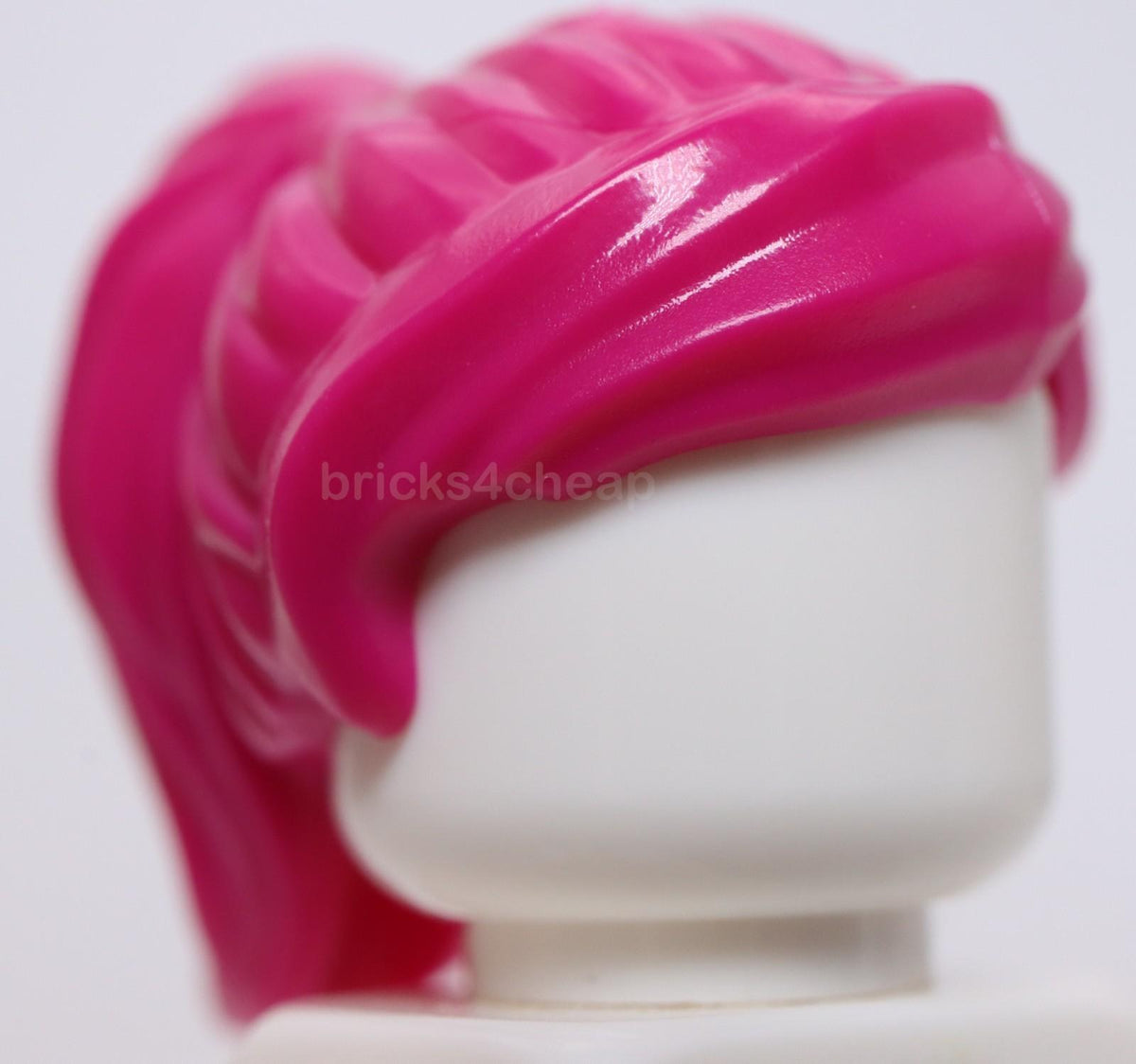 Lego Magenta Minifigure Hair Female Ponytail and Swept Sideways Fringe ...