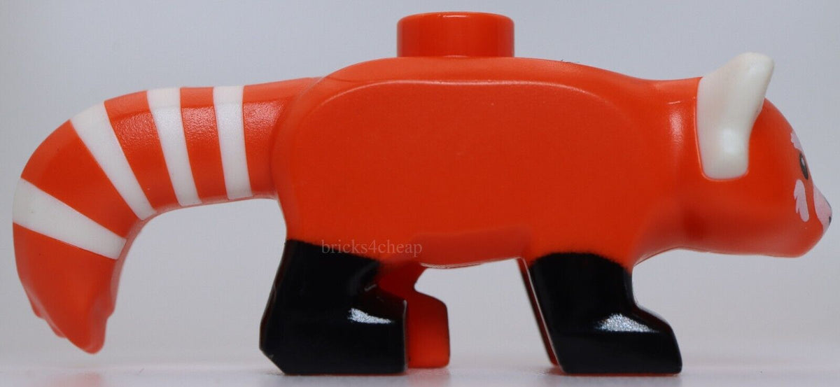 Lego Red Panda Black Legs Eyes and Nose and White Ears Muzzle Stripes ...