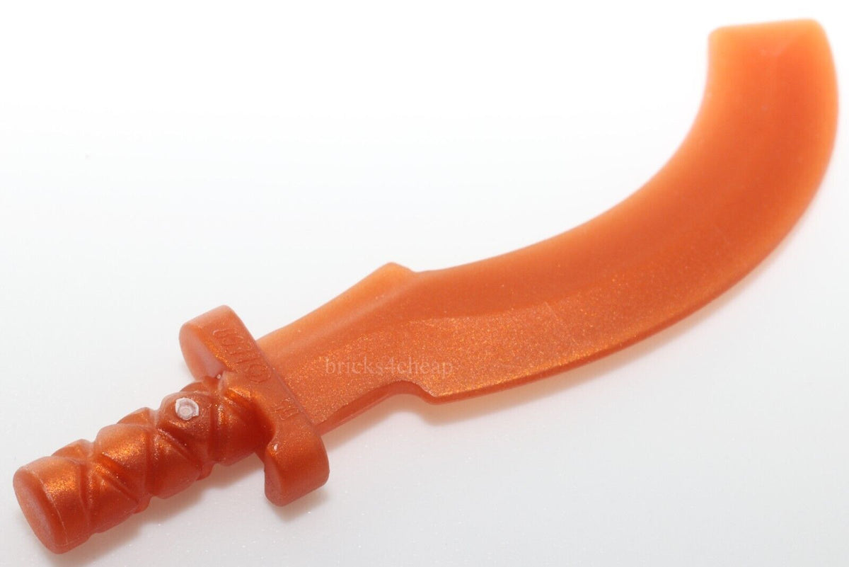 Lego Reddish Copper Minifigure Weapon Sword, Khopesh Sickle Sword ...
