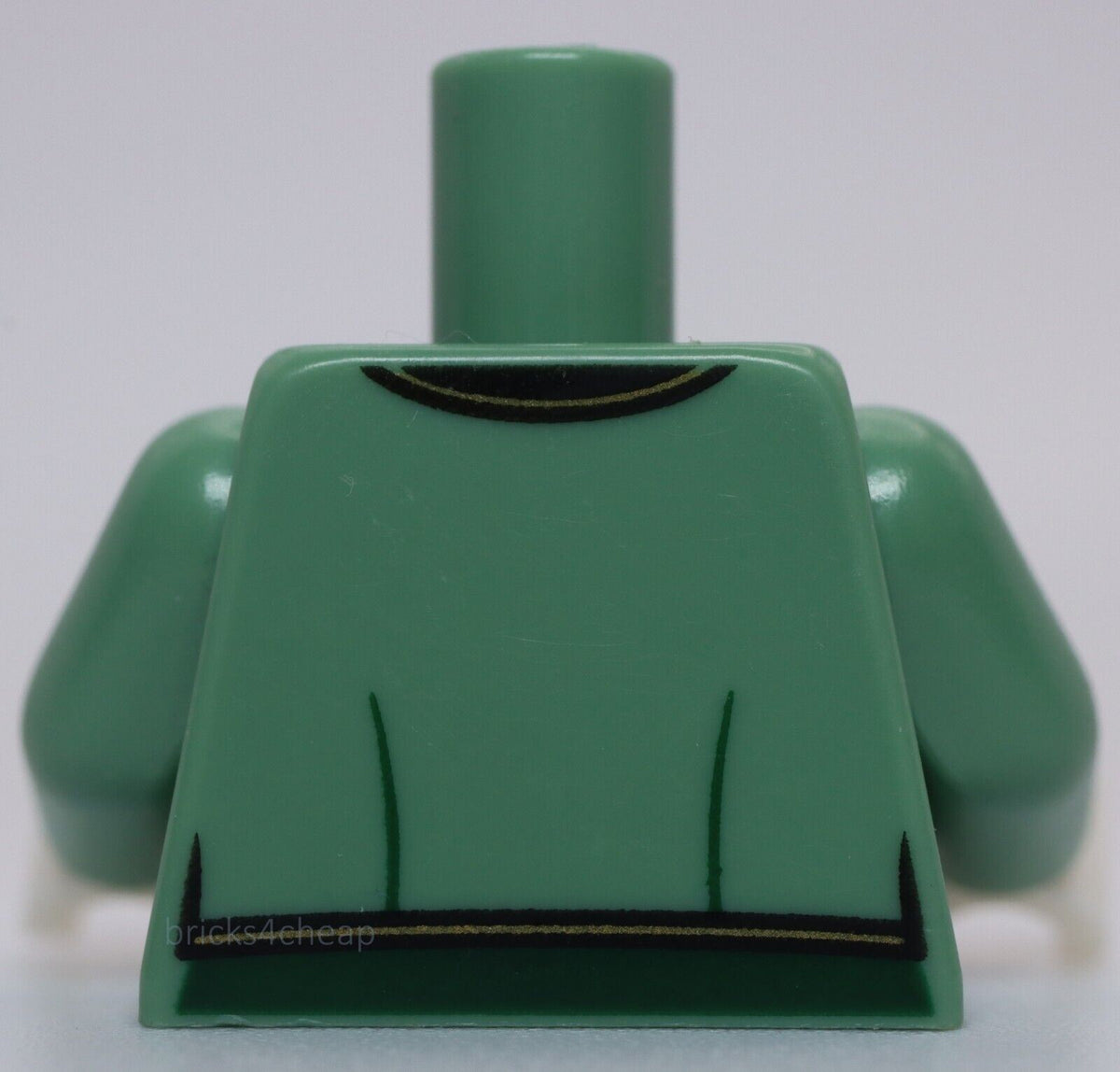Lego Sand Green Torso Jacket Formal with Gold and Black Trim Collar 12 ...