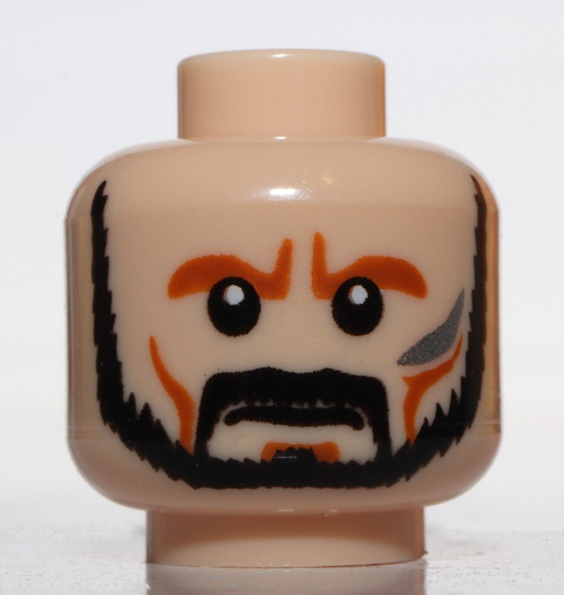 Lego Light Nougat Head Trimmed Beard Silver Cheek Mark – Gems In the Attic
