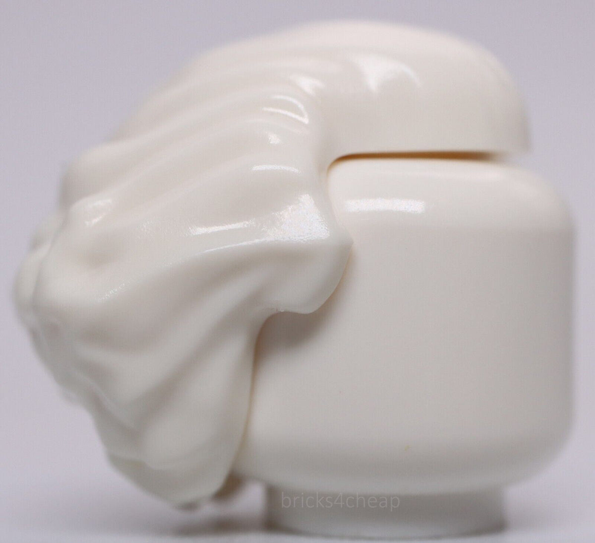 Lego White Minifig Hair Swept Back with Widow's Peak Chin Length and B ...