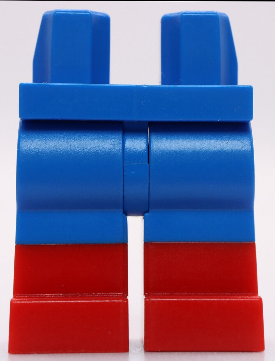 Lego Blue Minifig Hips and Legs with Red Boots Pattern – Gems In the Attic