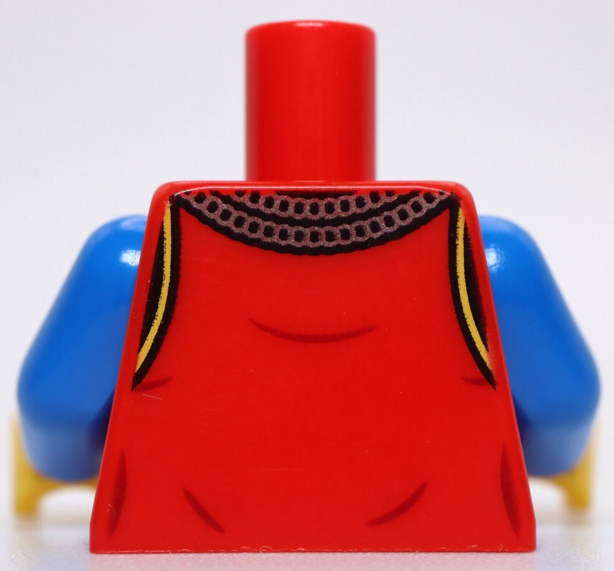 Lego Red Torso Surcoat Silver Chain Mail Collar Lion Raised Foot on Sh ...