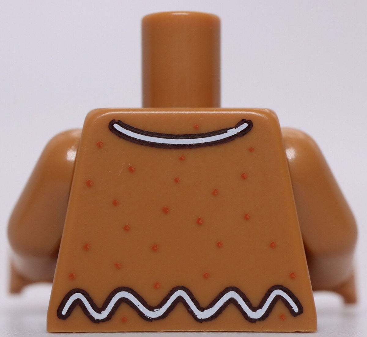 Lego Medium Nougat Torso White Icing and Red Buttons Pattern Gingerbre ...
