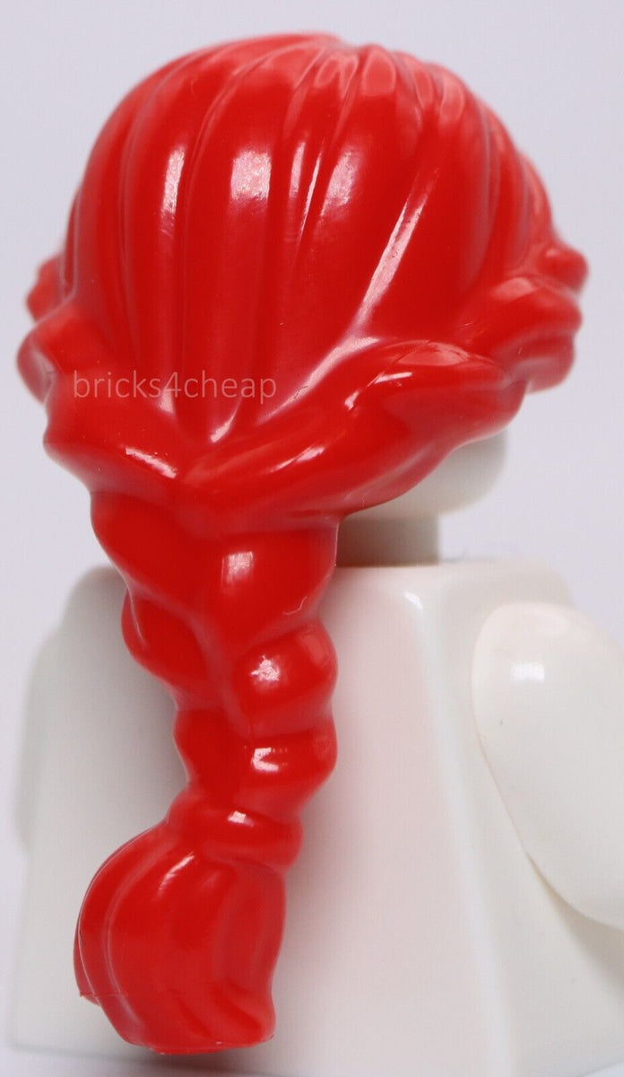 Lego Red Minifig Hair Female Ponytail Long French Braided – Gems In the ...
