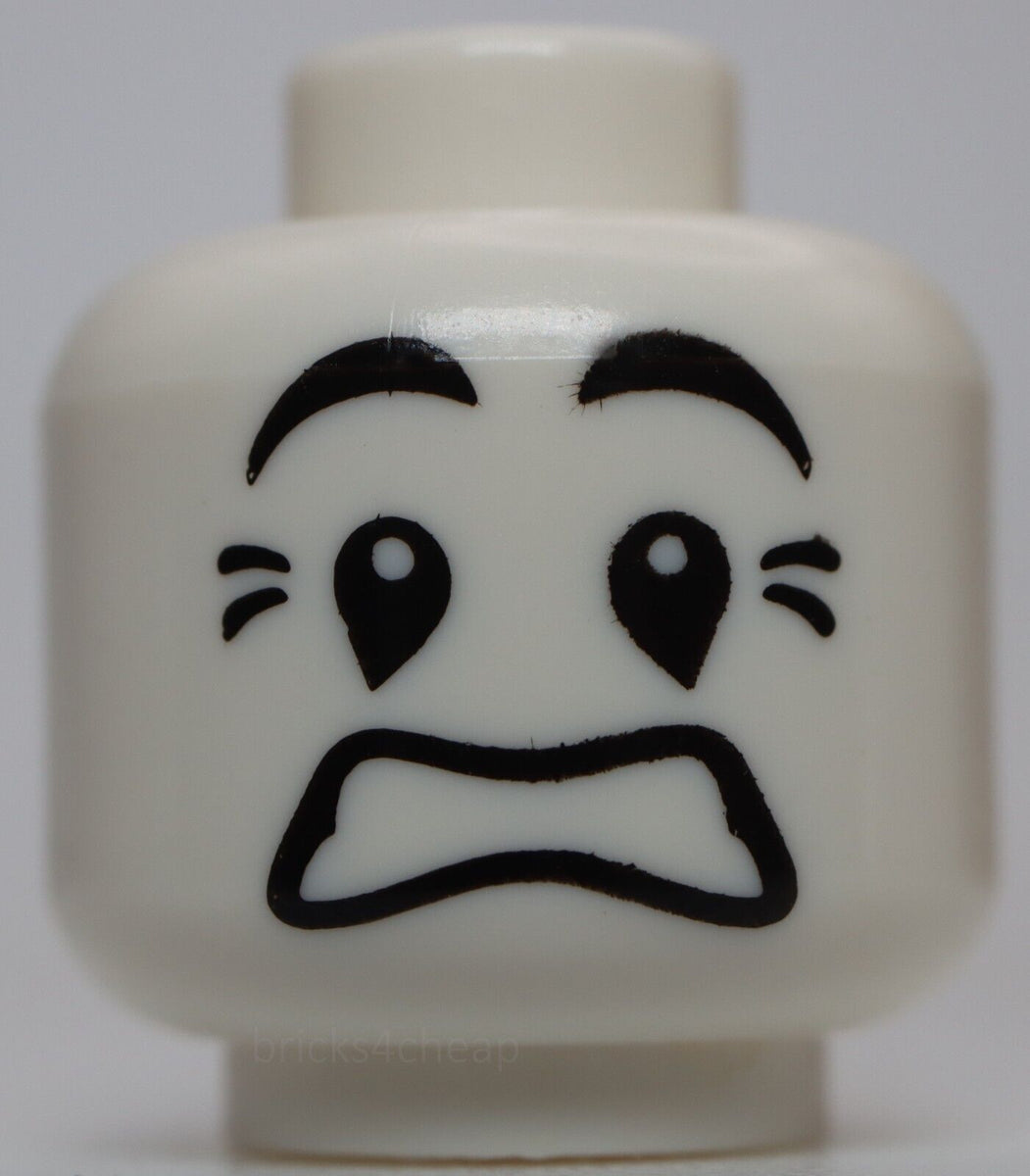 Lego Head Mime Scared Look Black Eyes with White Pupils Pattern – Gems ...