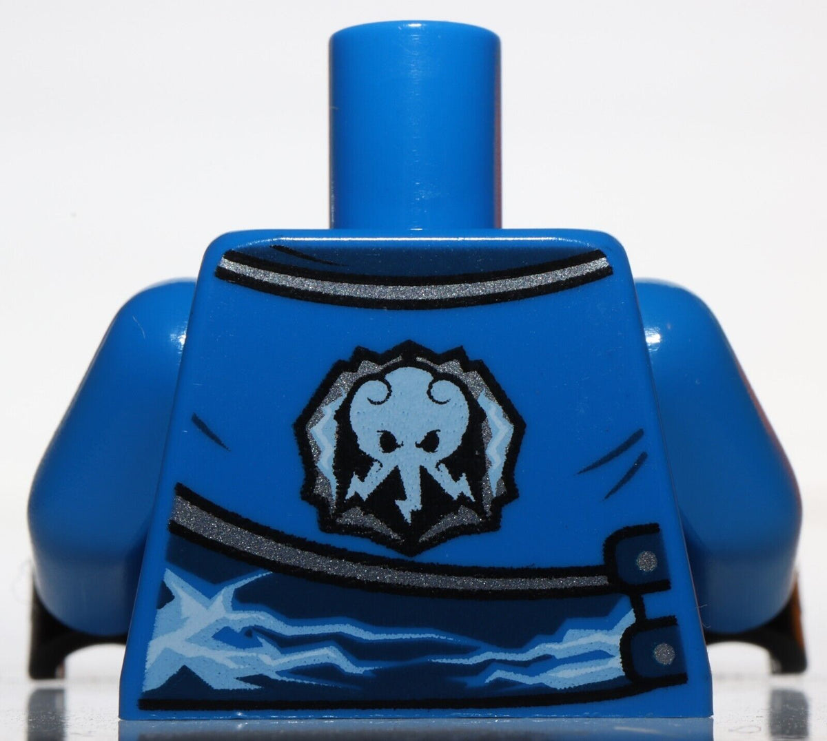 Lego Blue Torso Ninjago Robe Silver Buckles Lightning Power Emblem ...