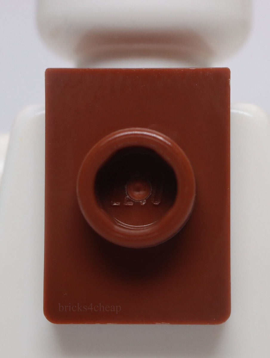 Lego 4x Reddish Brown Minifig Neck Bracket with Back Stud Thick Back W ...