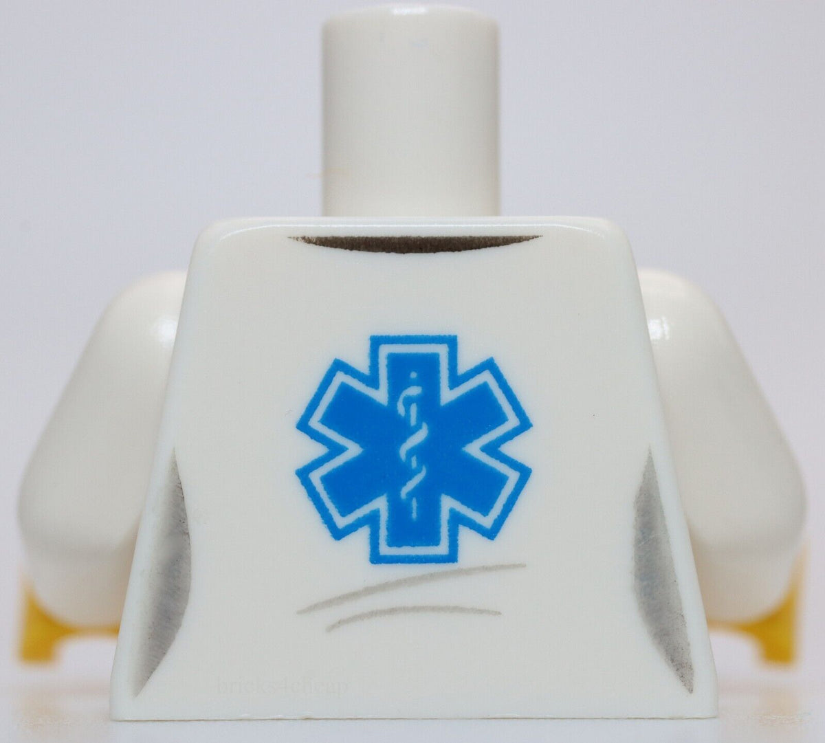 Lego Torso Hospital Lab Coat Medium Azure Scrubs Blue EMT Star of Life ...