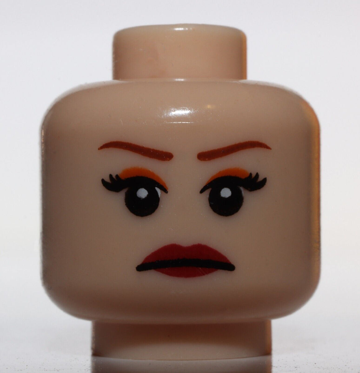 Lego Head Dual Sided Female Eyelashes Dark Red Lips Tamina Leia – Gems ...