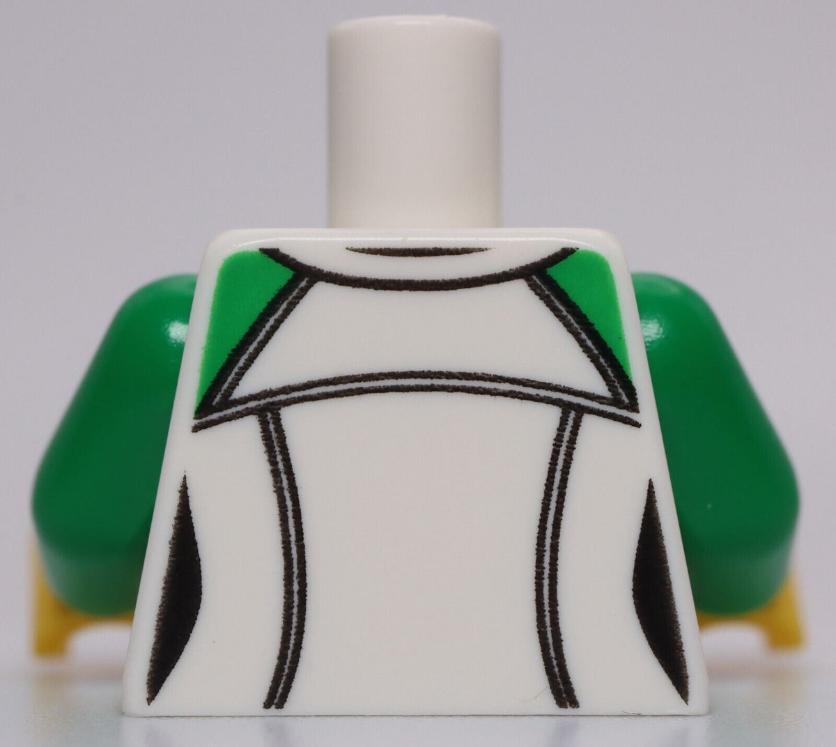 Lego White Female Torso Jumpsuit Green Sleeves Zipper – Gems In the Attic