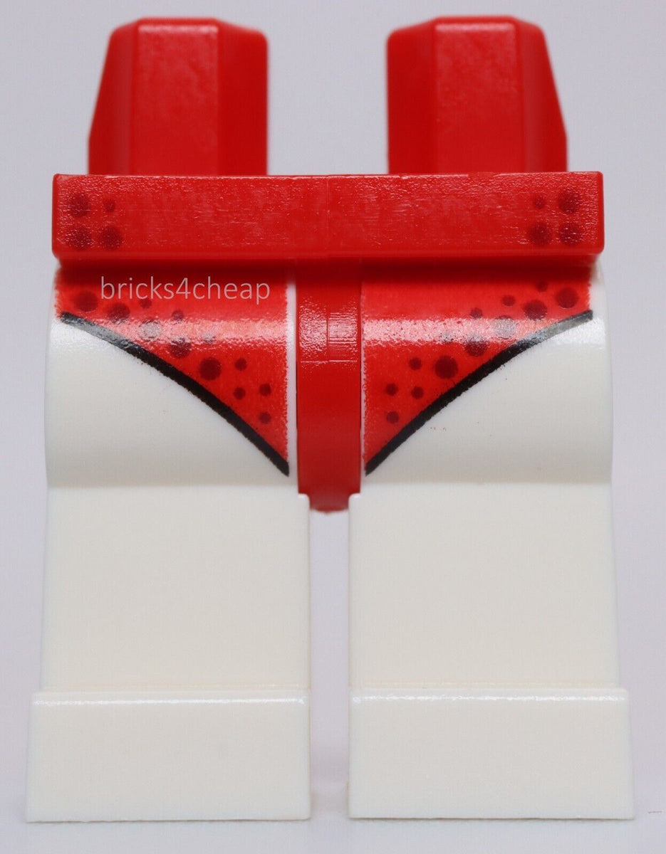 Lego White Hips and Legs with Red Leotard with Dark Red Spots Pattern ...