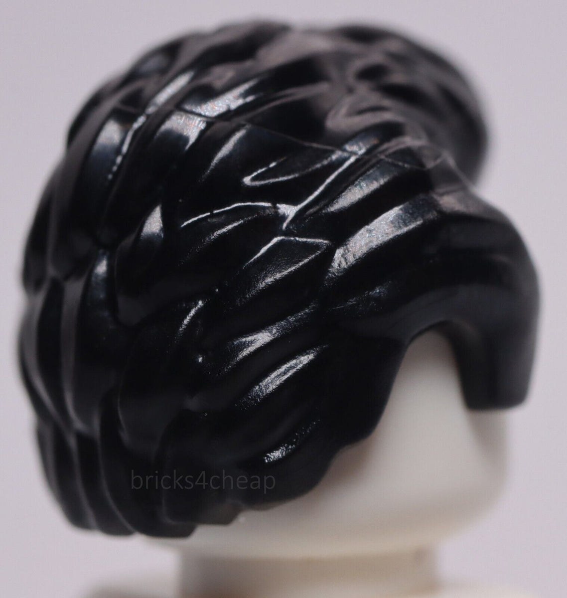 Lego Black Minifig Hair Short Swept Back with Sideburns and Widow's Pe ...