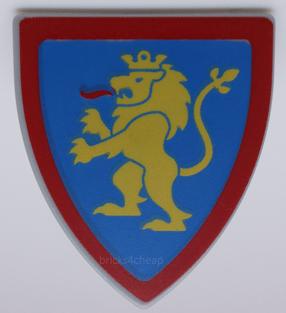 Lego Castle Shield Triangular Yellow Lion Standing Raised Foot Blue Ba ...