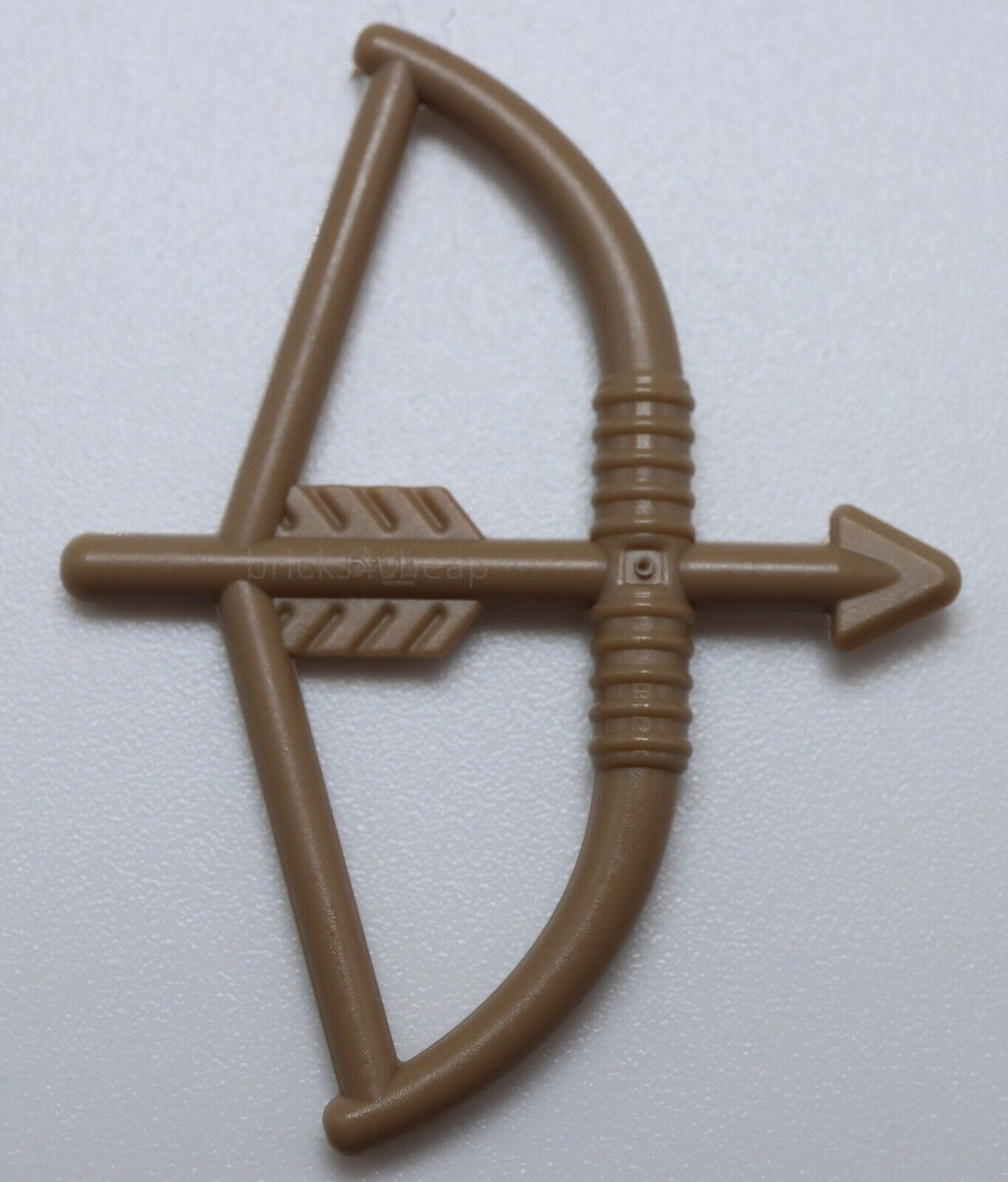 Lego Castle Dark Tan Minifig Weapon Bow Longbow with Arrow Drawn – Gems ...