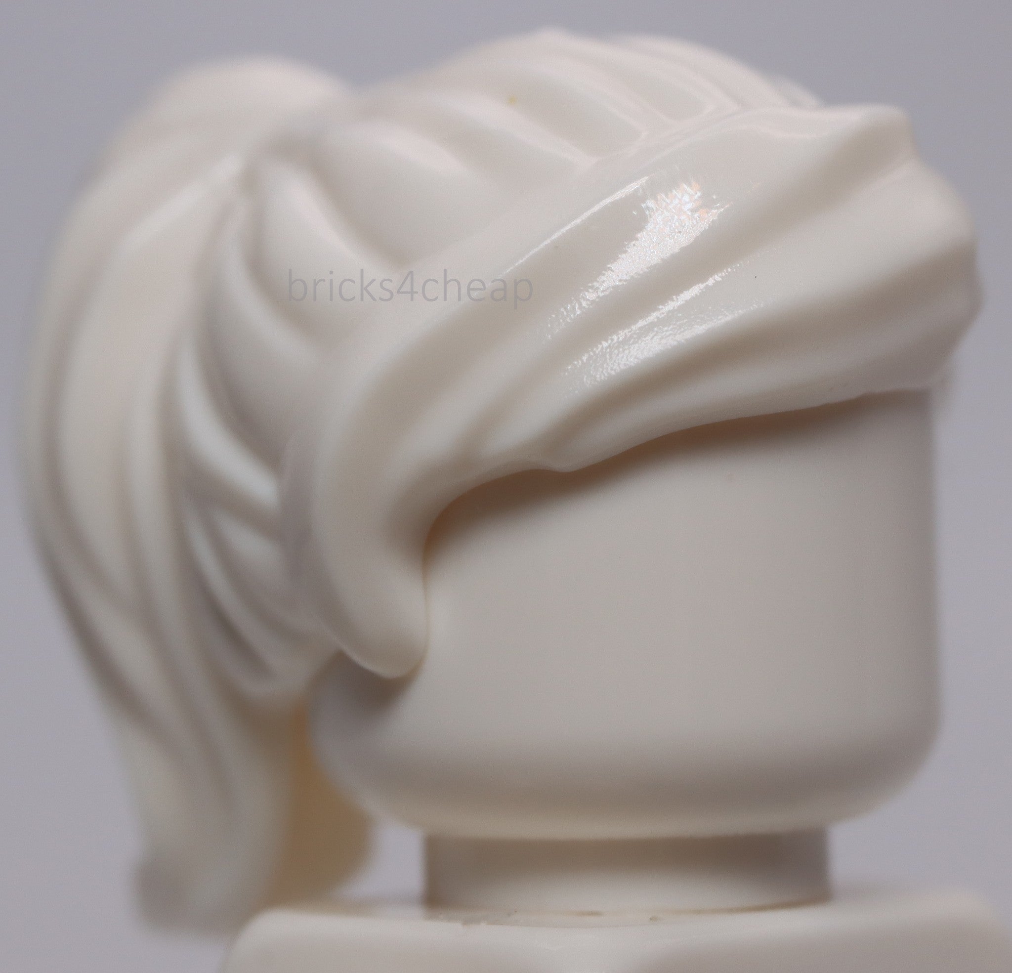 Lego White Minifig Hair Female Ponytail and Swept Sideways Fringe ...