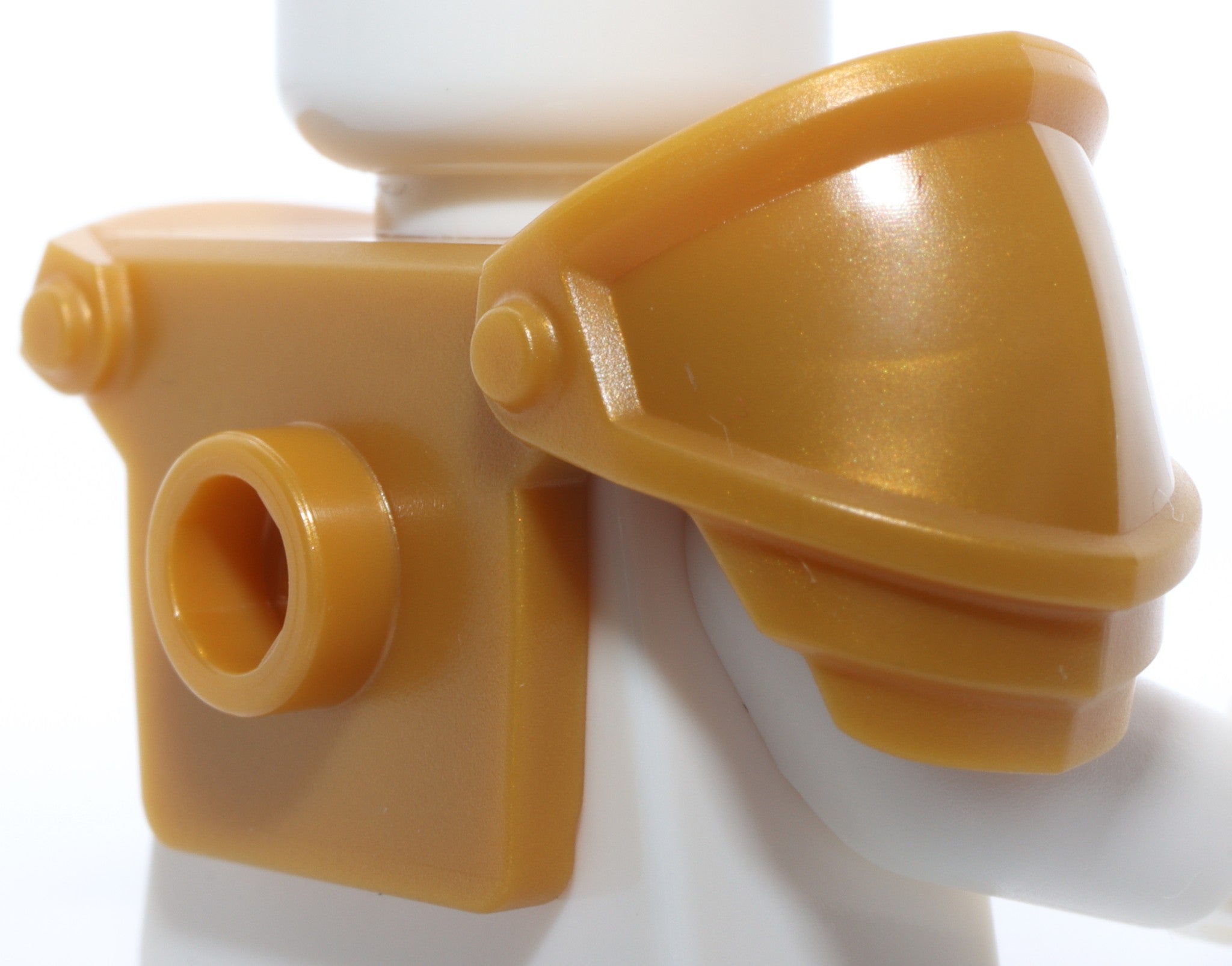 Lego Castle Pearl Gold Minifig Armor Large Round Shoulder Pad Back Stu ...
