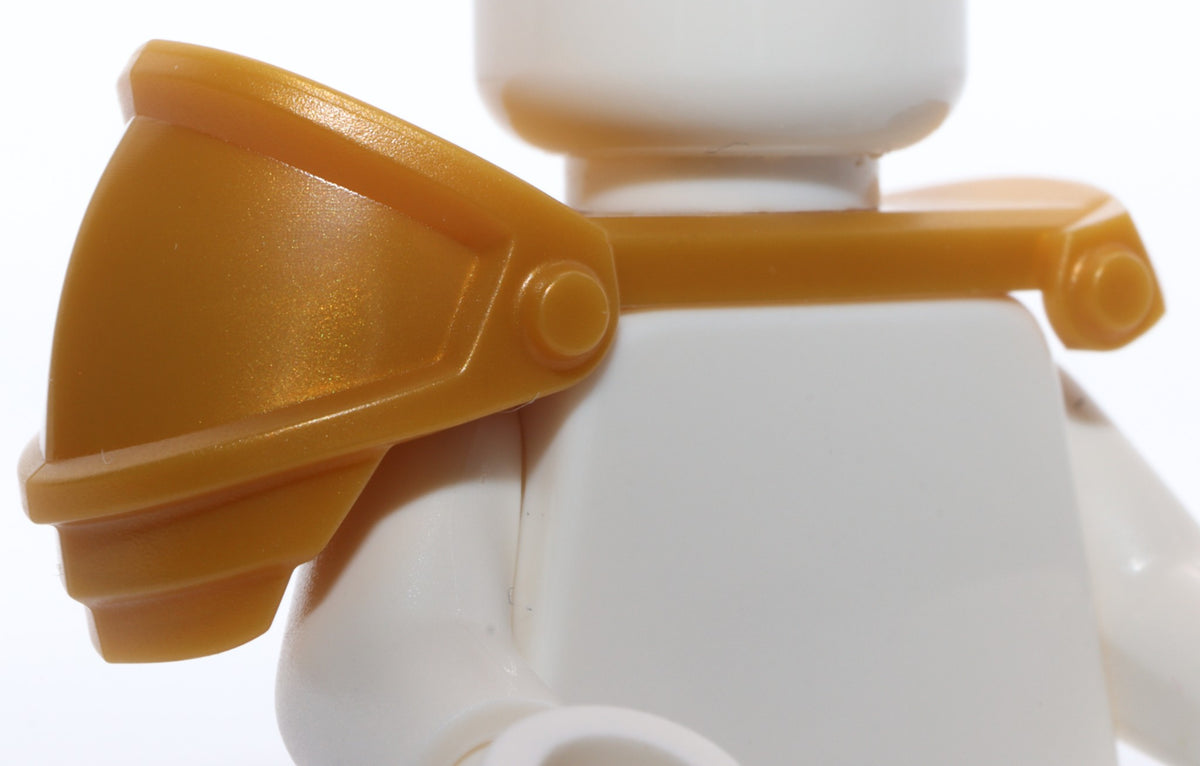 Lego Castle Pearl Gold Minifig Armor Large Round Shoulder Pad Back Stu ...