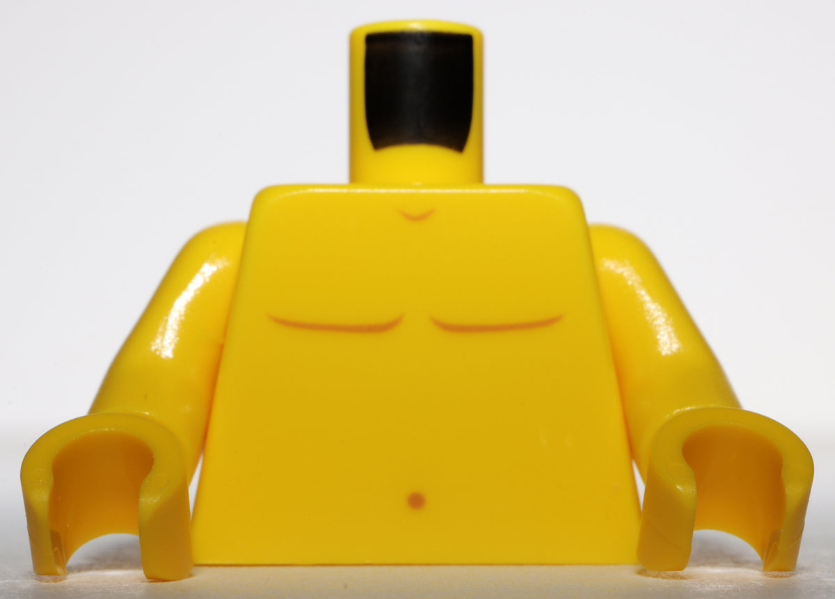 Lego Yellow Torso Bare Chest Dark Orange Body Lines and Navel Pattern ...